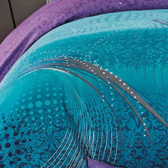 Luxton Zephyr Aqua Turquoise Quilt Cover Set( King Single size ...