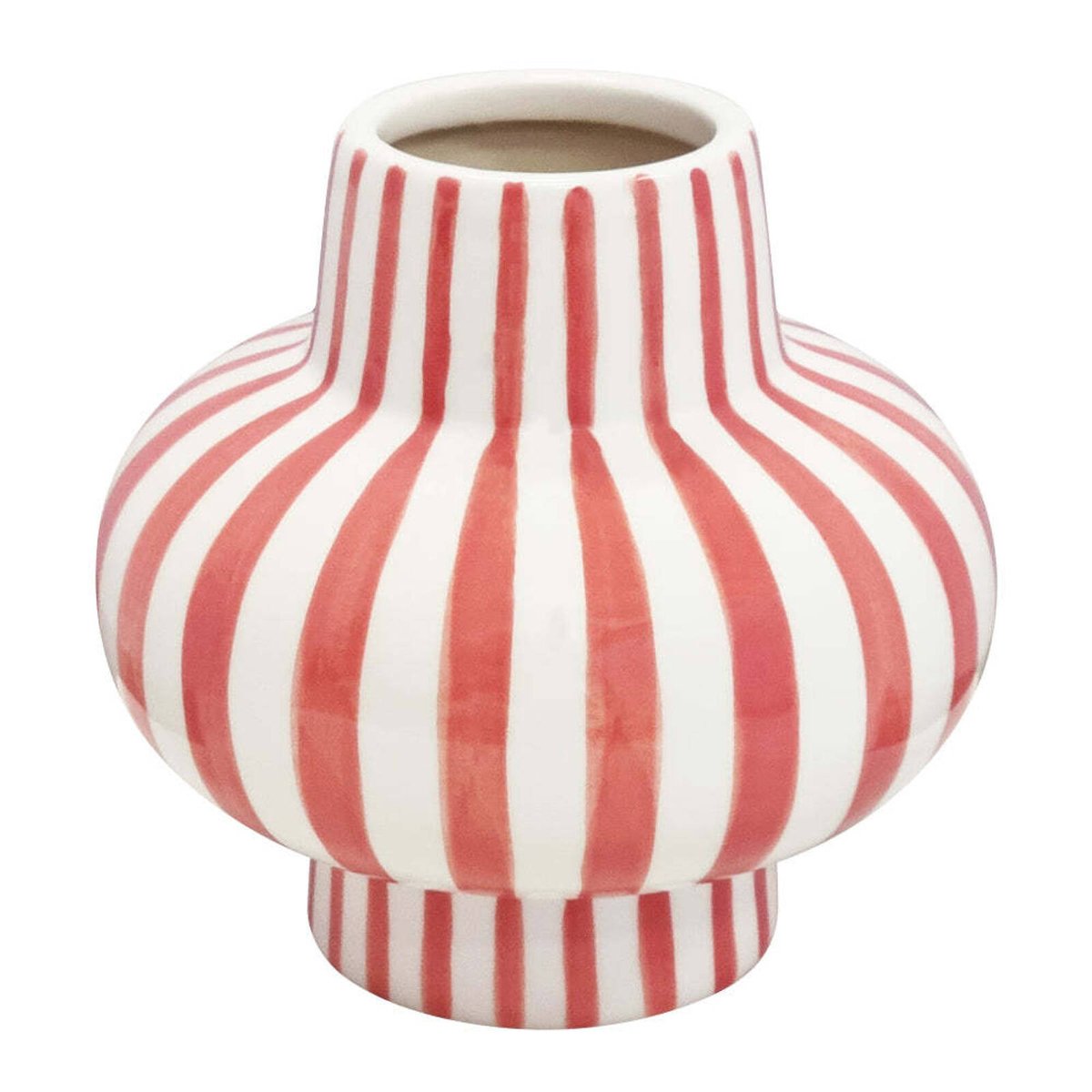 J.Elliot Home Jaimie Stripe Vase 16.5x16.5x16cm Bubblegum - Bunnings ...