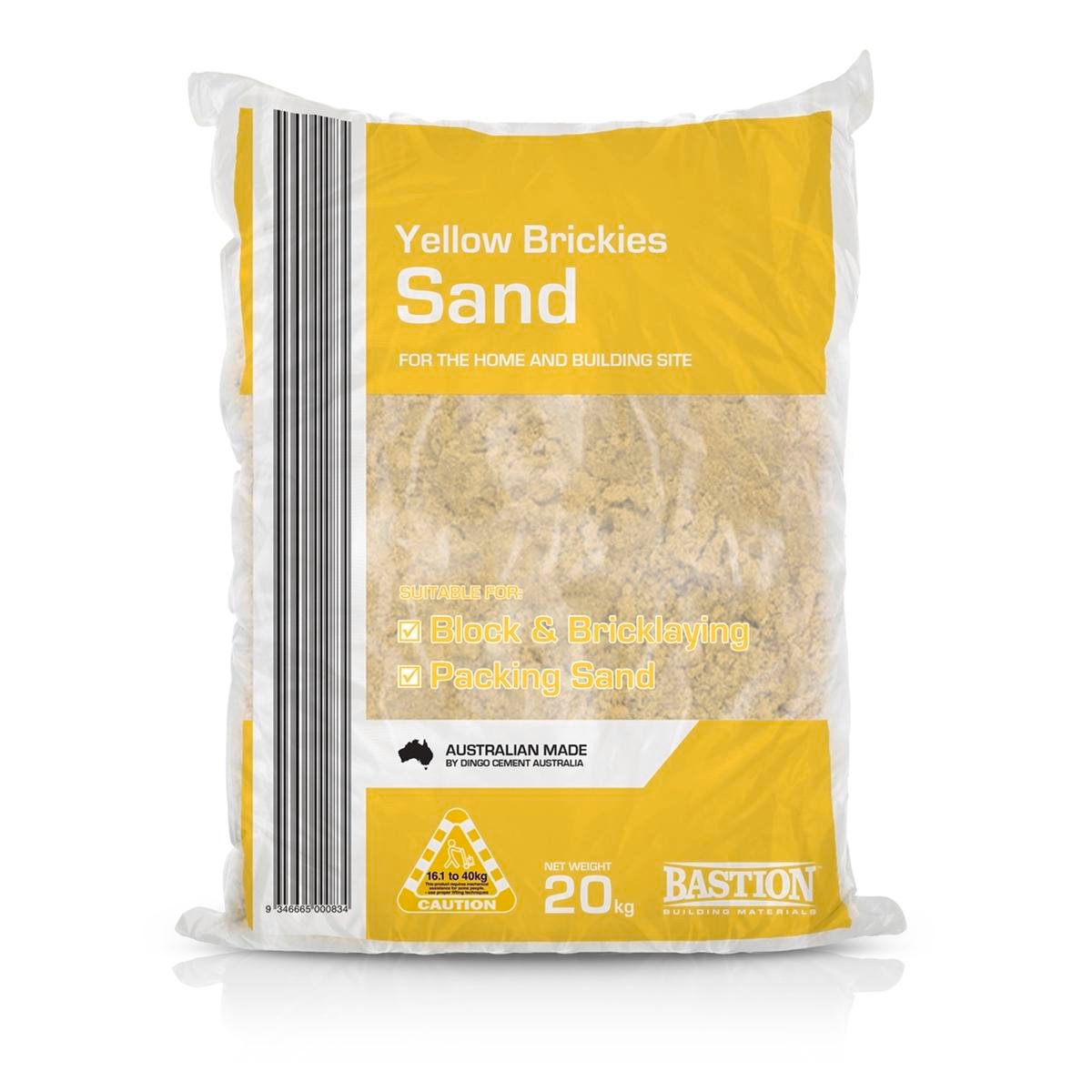 Bastion 20kg Yellow Brickies Sand - Bunnings Australia