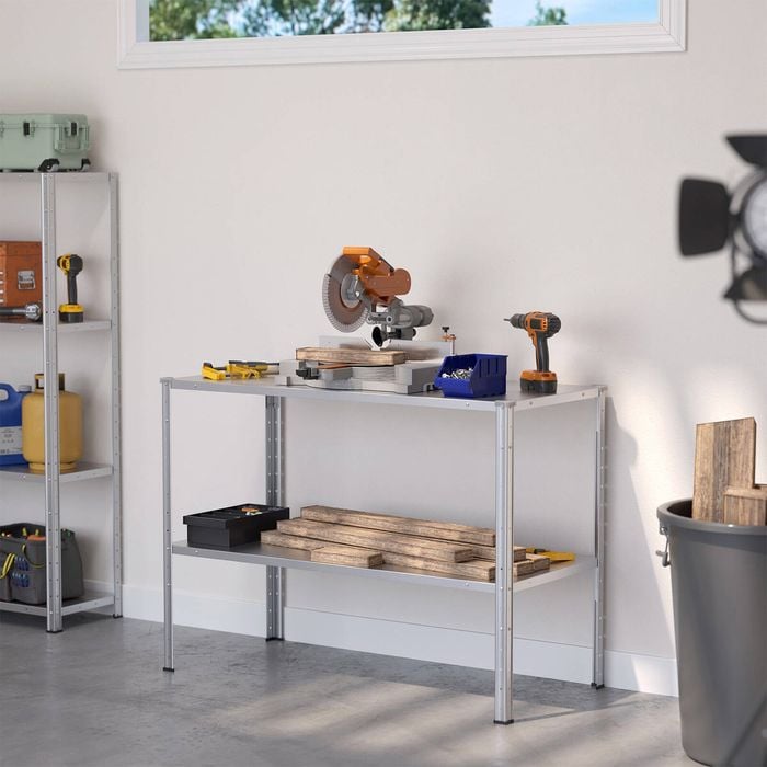 Craftright Galvanised Metal 2 Tier Work Bench - Bunnings New Zealand