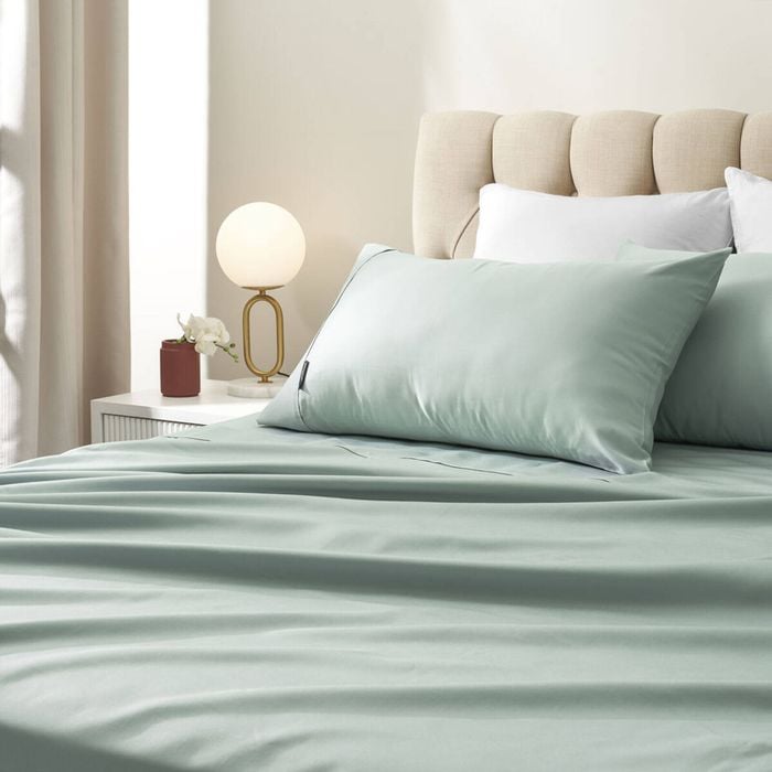 Sheraton Queen Bed 1200TC Cotton Rich Sheet Set Sage - Bunnings Australia