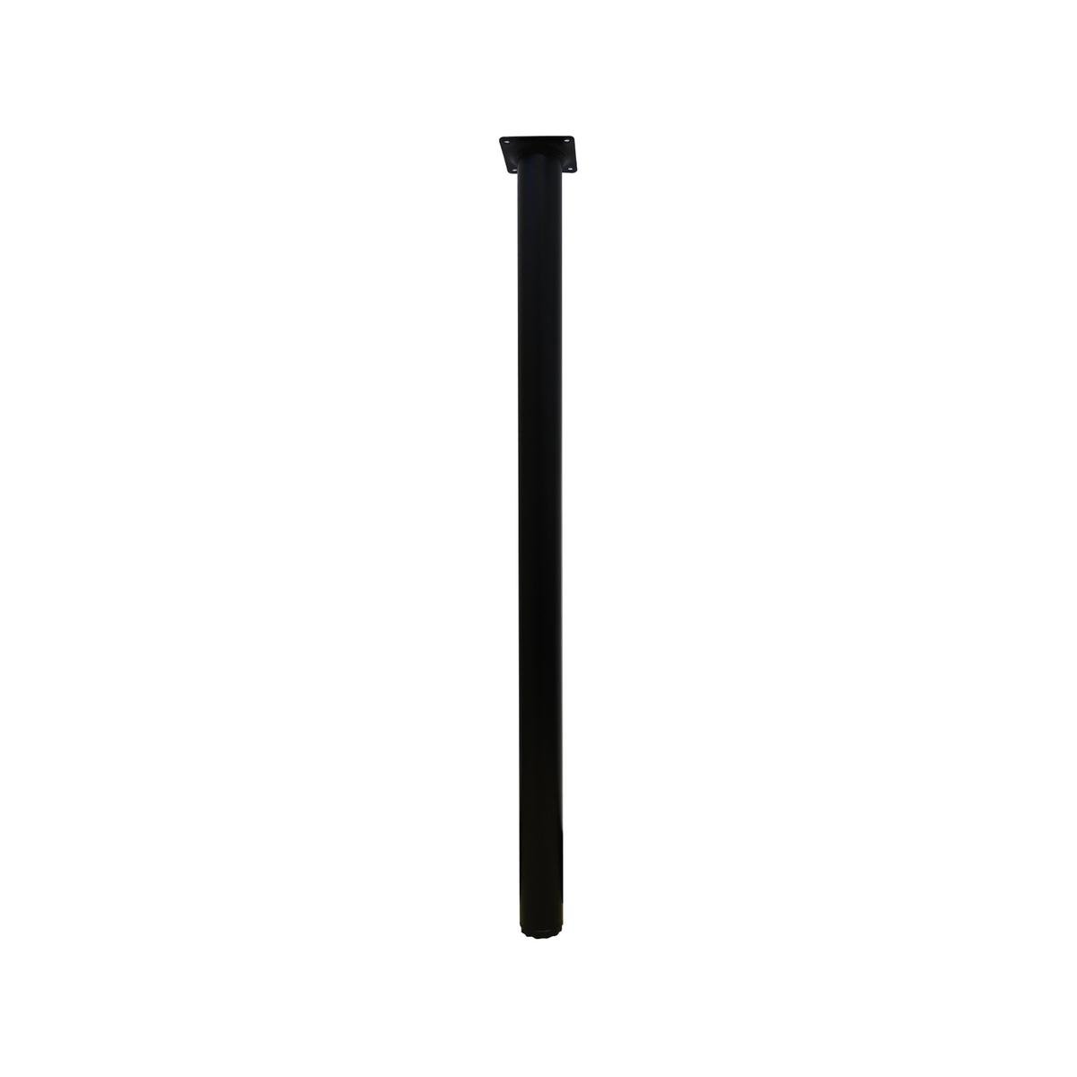 Adoored 40x710mm Adjustable Round Black Metal Furniture Leg - Bunnings ...