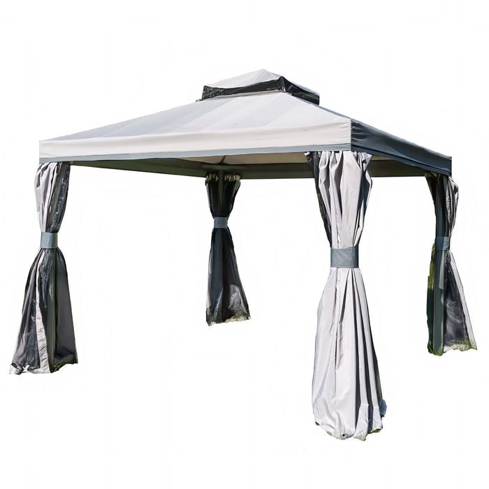 Marquee 3 x 3m Venice Grey Semi Permanent Gazebo - Bunnings Australia