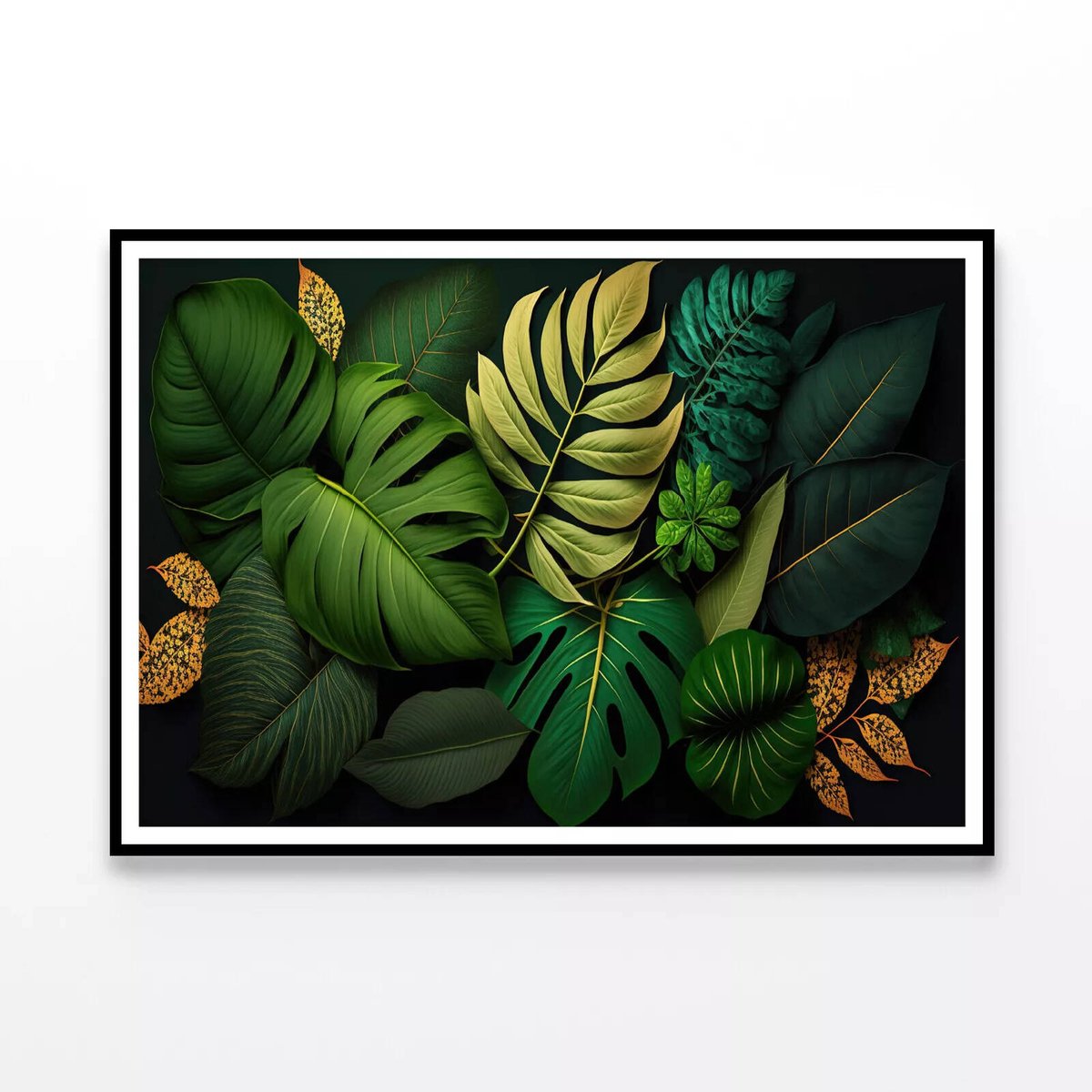 Lush Tropical Leaves in Green Print 100% Australian Made 90x60cm ...