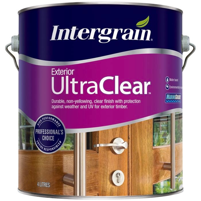 Intergrain 4L UltraClear Gloss Exterior Timber Varnish - Bunnings Australia