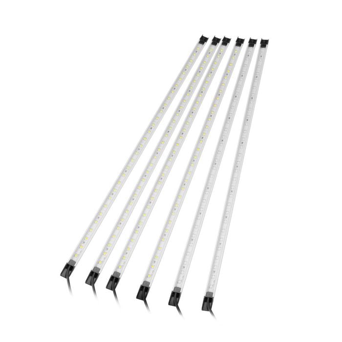 Lightfox 6PCS 12V LED Strip Light Bar Waterproof Amber White Lights ...