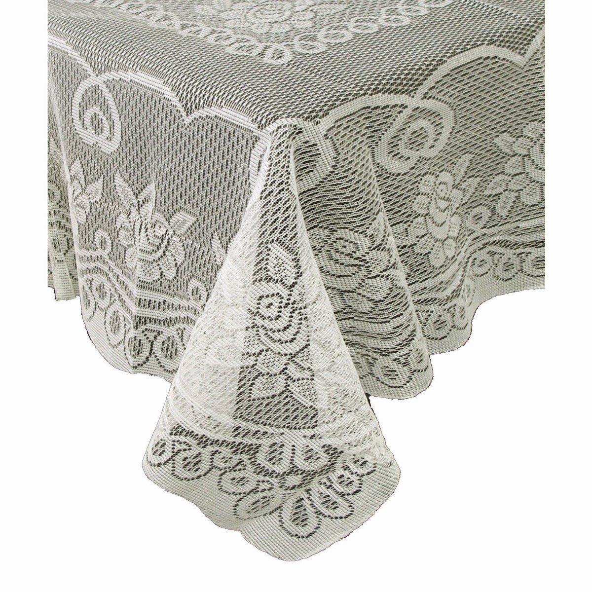 Rose Lace Polyester Tablecloth Cream 130 x 130 cm Square - Bunnings ...
