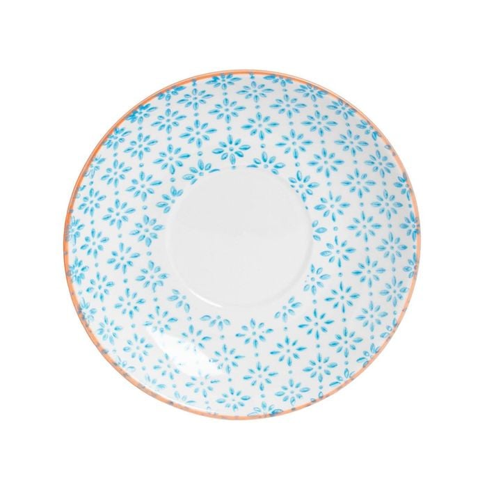 Nicola Spring Hand-Printed Cappuccino Saucer - Japanese Style Porcelain ...