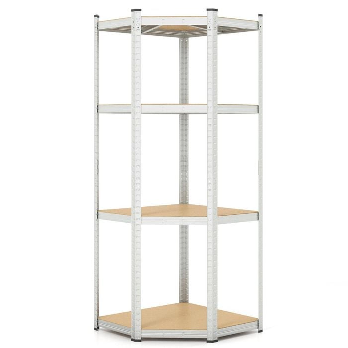 Costway Corner Storage Rack Kitchen Organiser Shelf Home Office 1x0.8x1.8m Silver Bunnings Australia