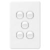 DETA S-line Five Gang Vertical Wall Switch - Bunnings Australia