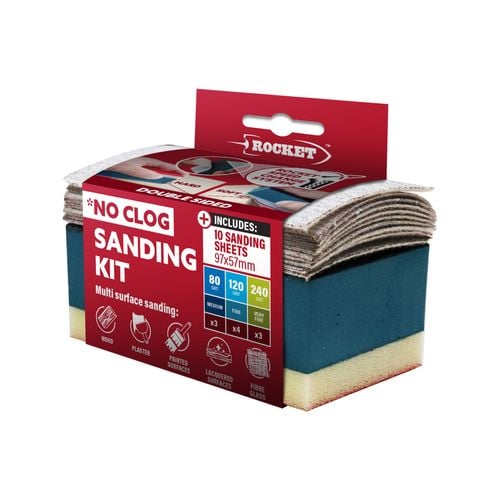 Rocket Sanding Sponge Kit - 10 Pack - Bunnings New Zealand
