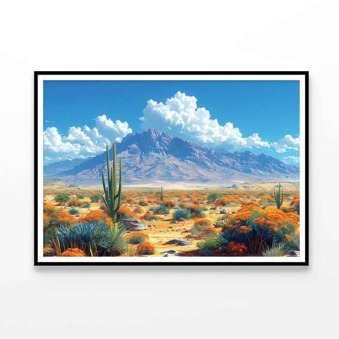 Mountain & Blue Sky Print 100% Australian Made 120x90cm (Poster ...