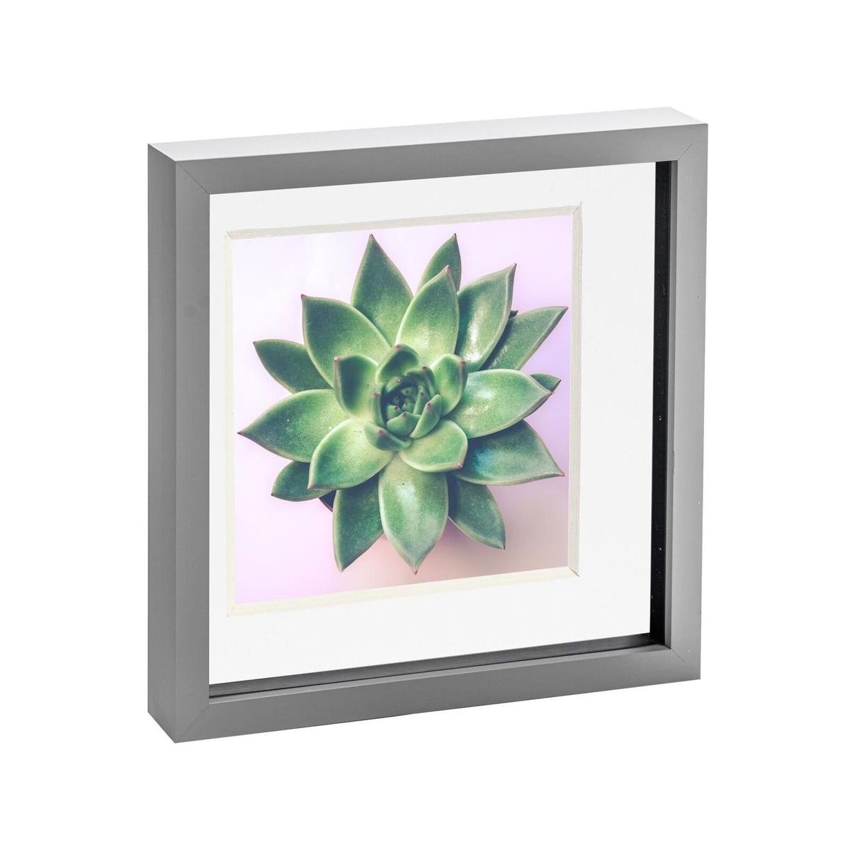 Nicola Spring Acrylic 3D Box Photo Frame with 8" x 8" Mount - 10" x 10 ...