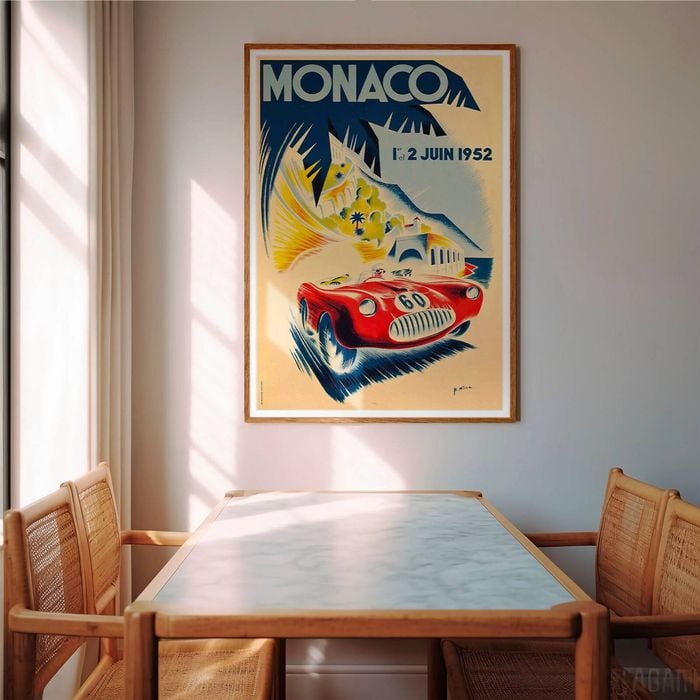 Galrie Vintage 1952 Monaco Grand Prix Art Print by Bernard Minne ...