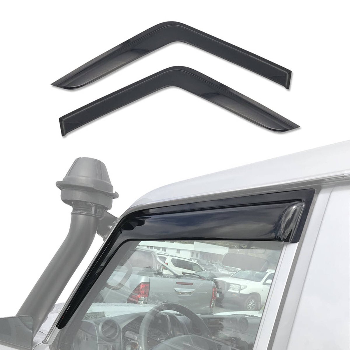 AUSGO Luxury Weather Shields for Toyota Land Cruiser Landcruiser 70 76 ...