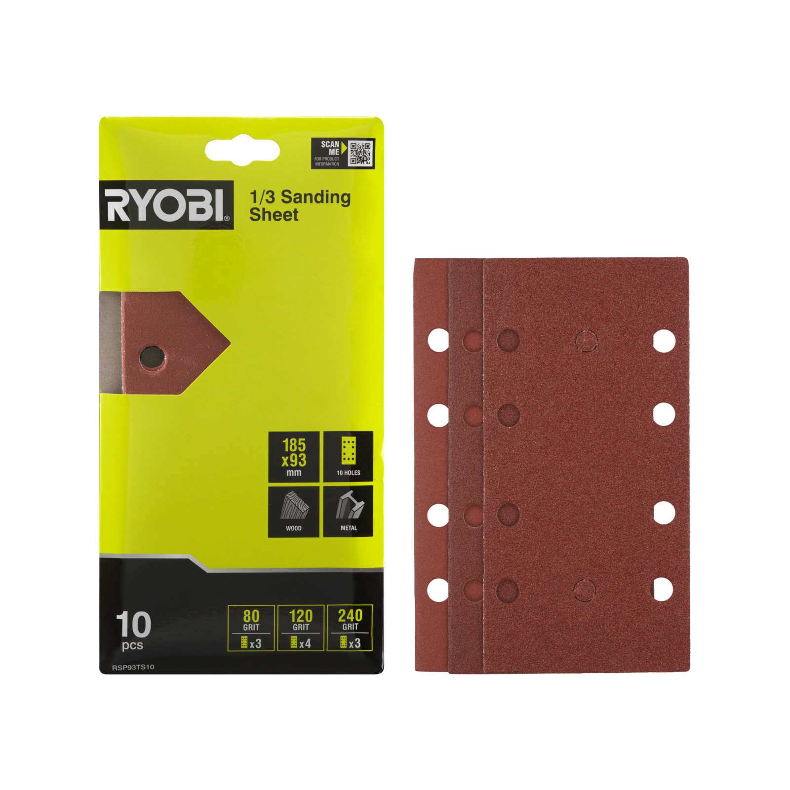 Ryobi palm sander sheets store