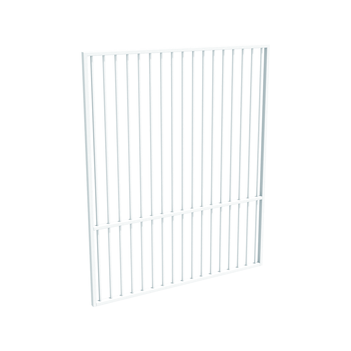 ProtectorAl 1201 - 1500 x 1800mm Pearl White Aluminium Garden Gate Flat ...