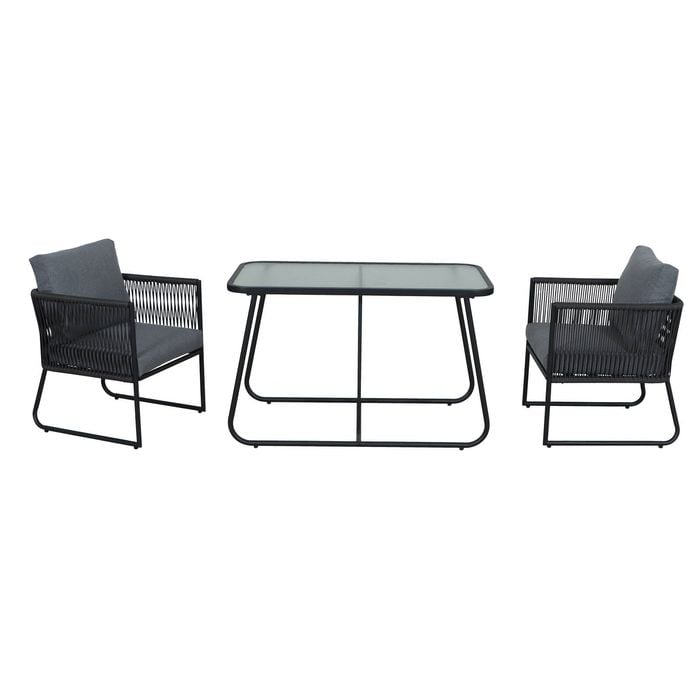 Mimosa 3 Piece Bistro Steel Marquee Balcony Rope Set DE24797 - Bunnings ...