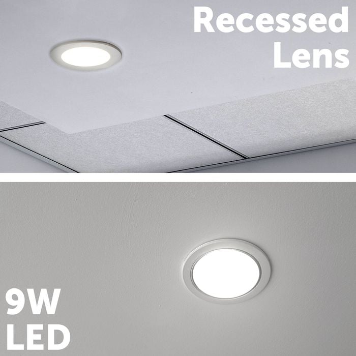Arlec 9W 92mm Tri-Colour Recessed Lens Dimmable LED Downlight ...