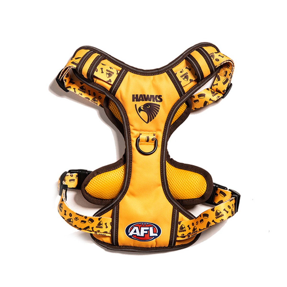 AFL Hawthorn Hawks Pet Dog Padded Harness Adjustable Vest L - Bunnings ...