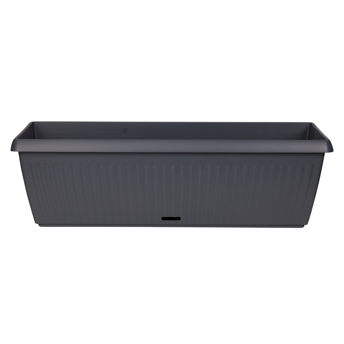 Northcote Pottery 62 x 17cm Charcoal Ribbed Self Watering Trough ...