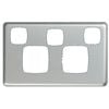 HPM Excel Double Powerpoint with Extra Switch Coverplate - Matt Silver ...