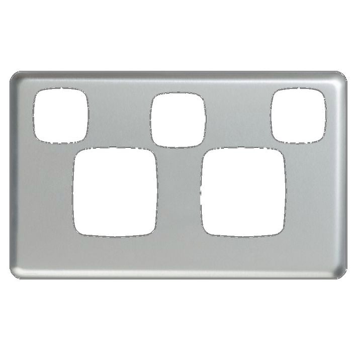 HPM Excel Double Powerpoint with Extra Switch Coverplate - Matt Silver ...