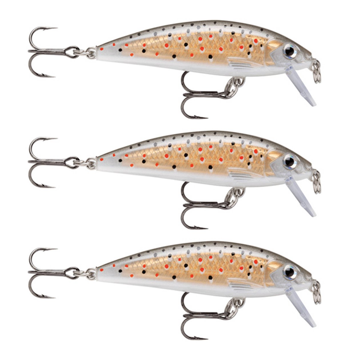 3x Rapala 7cm X Rap Countdown Sinking Minnow Fishing Lures - Trout - Bunnings Australia