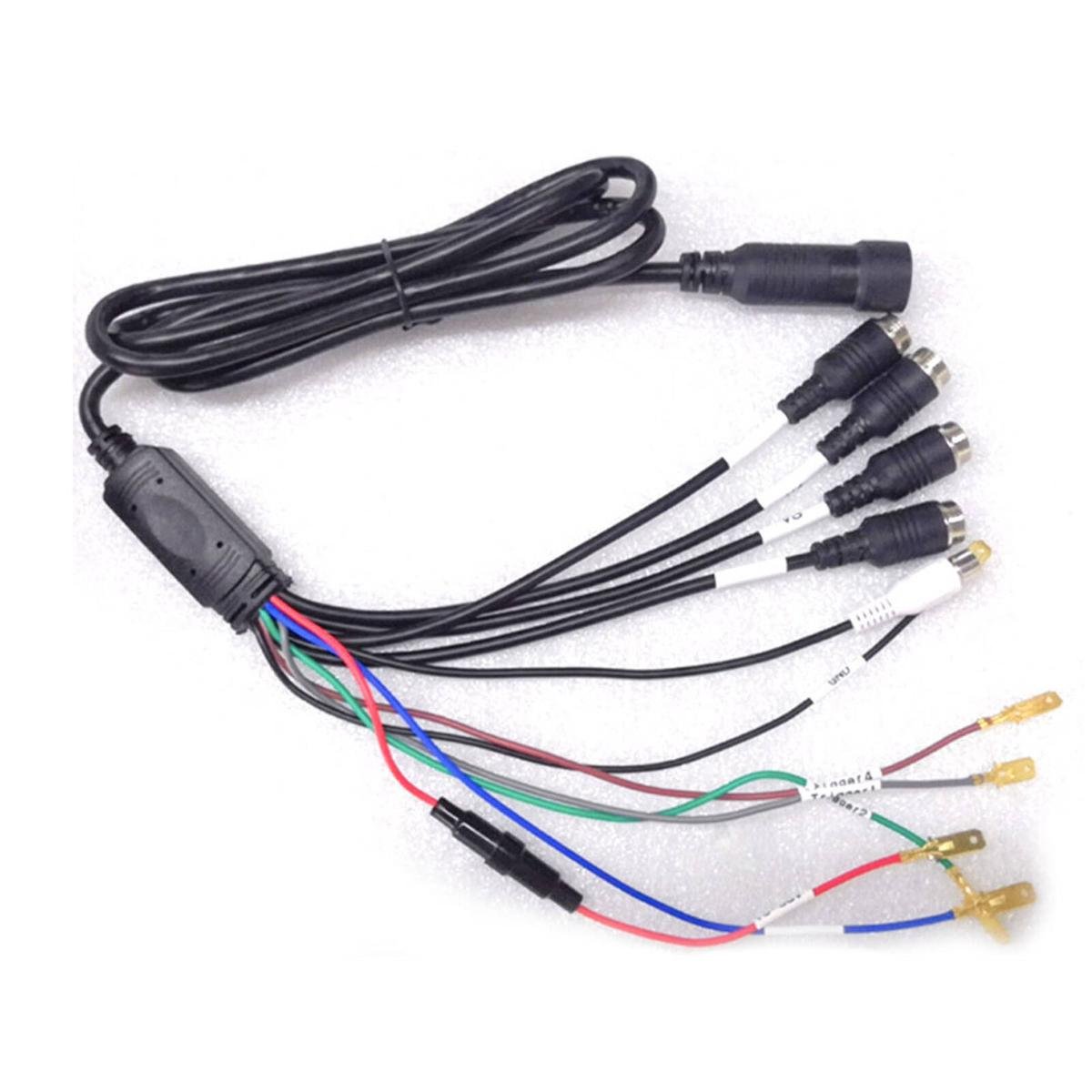 Elinz Power Harness for DVR7N Monitor 12V 24V 4 AV Inputs Bus Truck ...