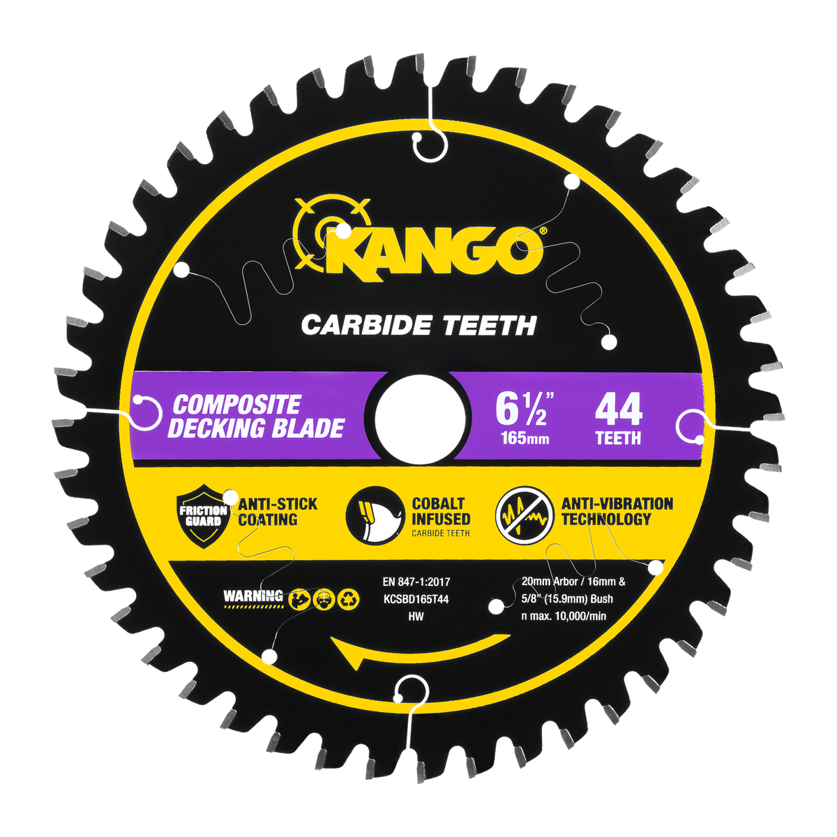 Kango 165mm 44T Composite Decking Circular Saw Blade - Bunnings Australia