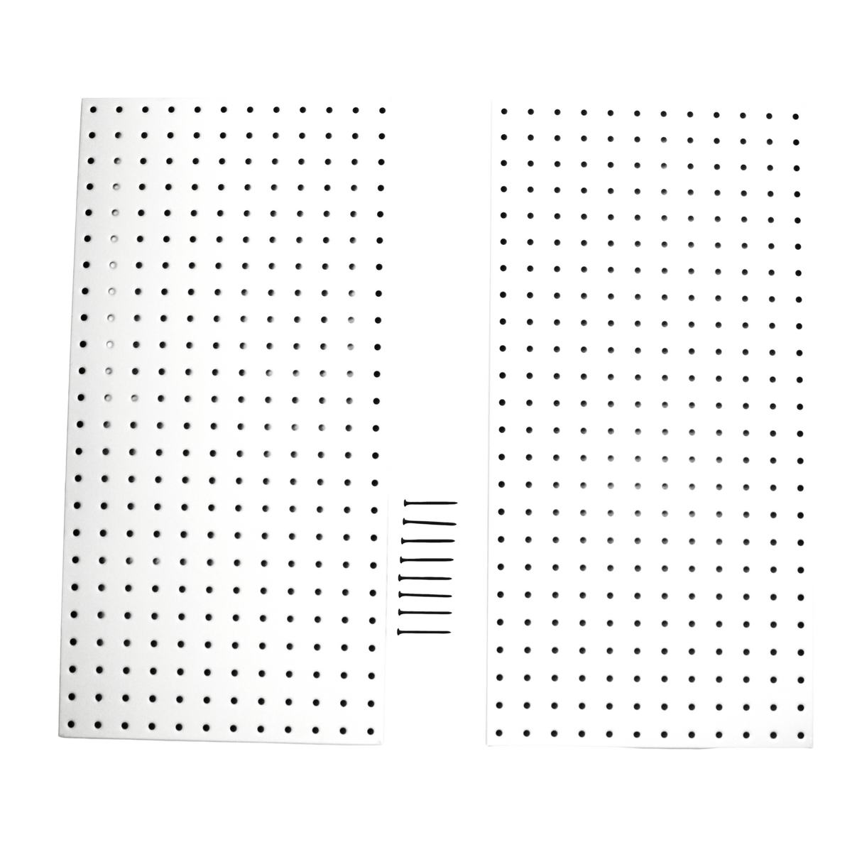 StorEase 609 x 304mm White Wall Storage System Metal Peg Board - 2 Pack ...