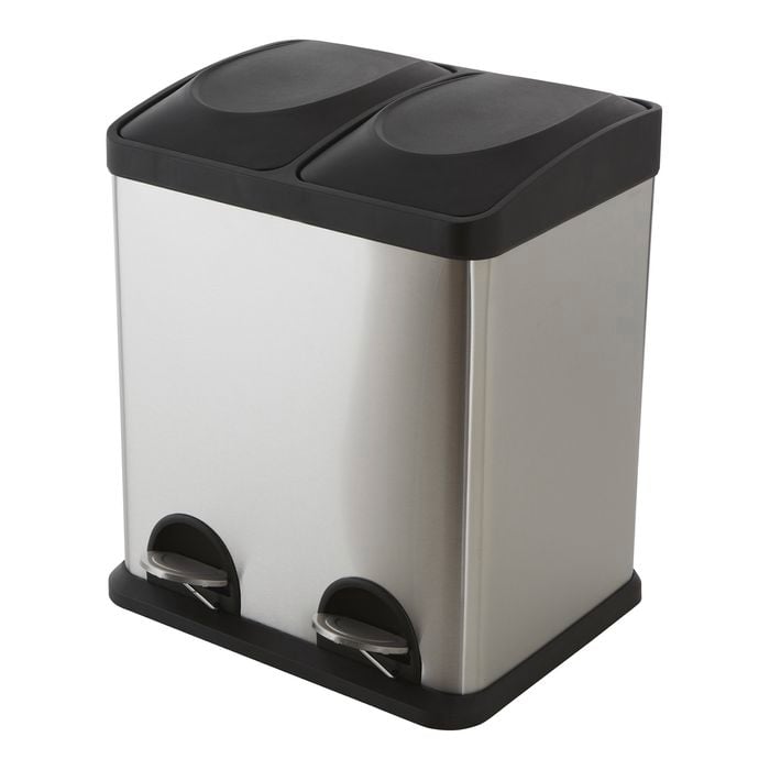 Morgan Stainless Steel Twin Compartment Pedal Bin - Bunnings New Zealand