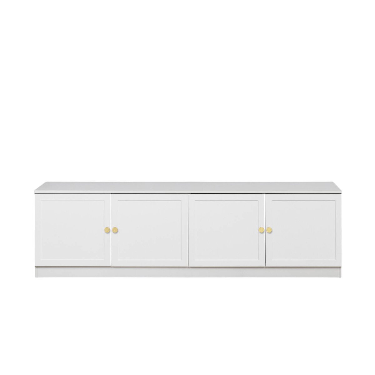 European Cabinetry White Hampton Round Brass Handles Bucharest TV Unit ...