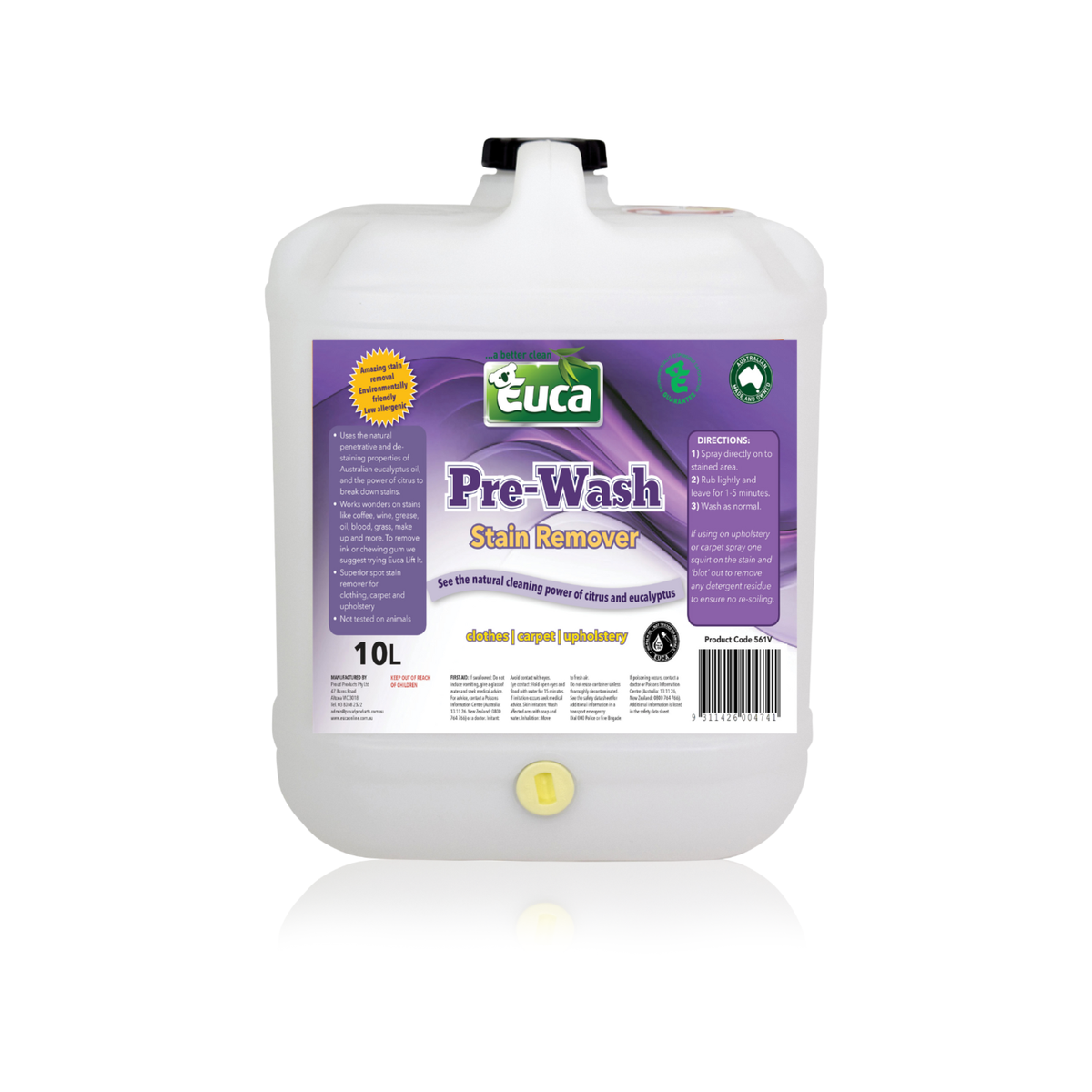 Euca 10l Laundry Prewash Stain Remover - Bunnings Australia