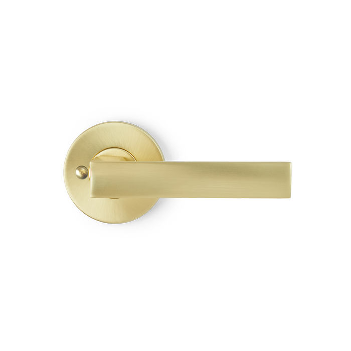 LANE Oxford Privacy Leverset Brushed Brass L537934 - Bunnings Australia