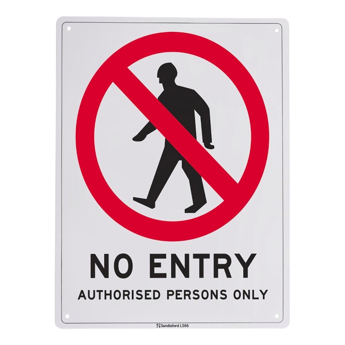 Sandleford 450 x 600mm No Entry Plastic Sign - Bunnings Australia