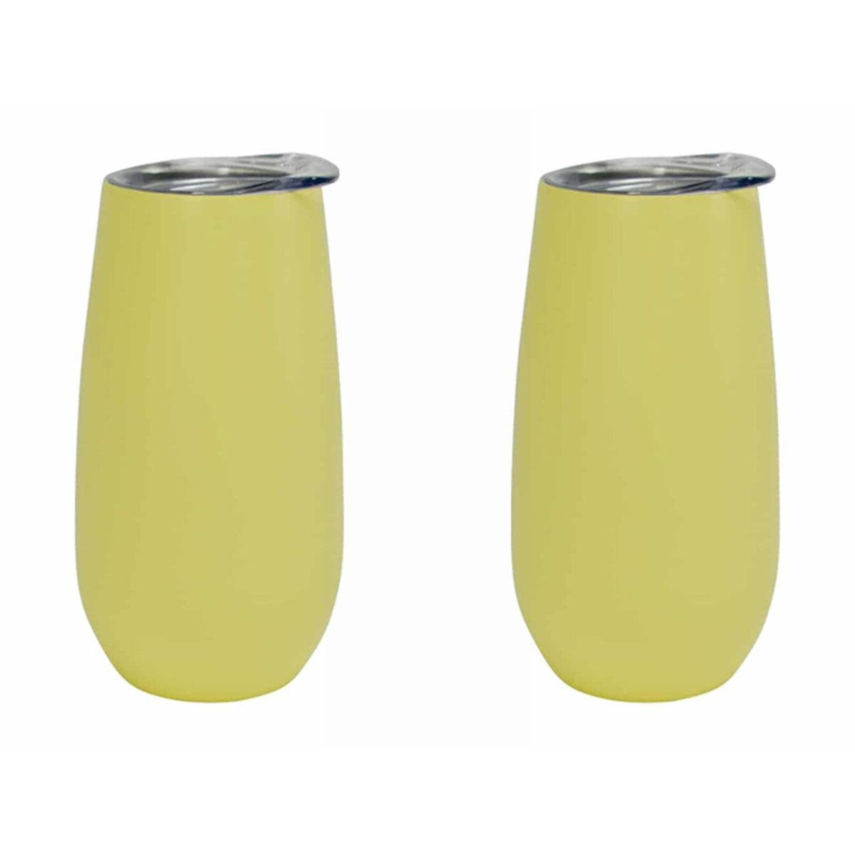 2PK Annabel Trends 175ml Stainless Steel Sparkling Flute Cup - Gelato ...