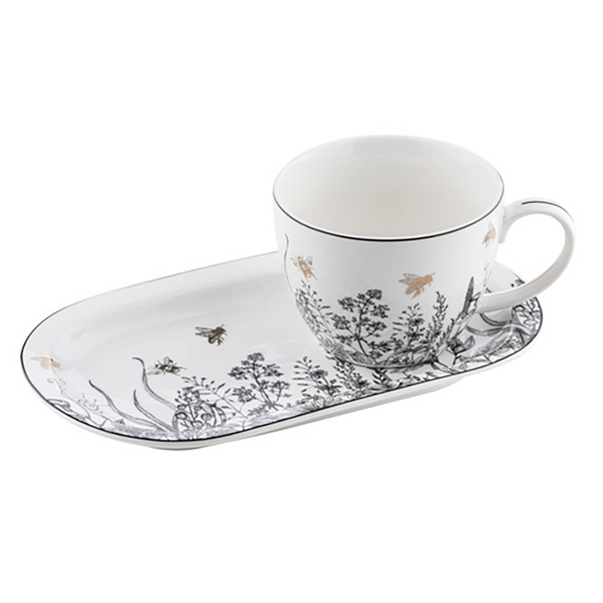 2pc Ashdene Queen Bee Tea Drink Cup/Mug & Plate/Saucer Set - Bunnings ...