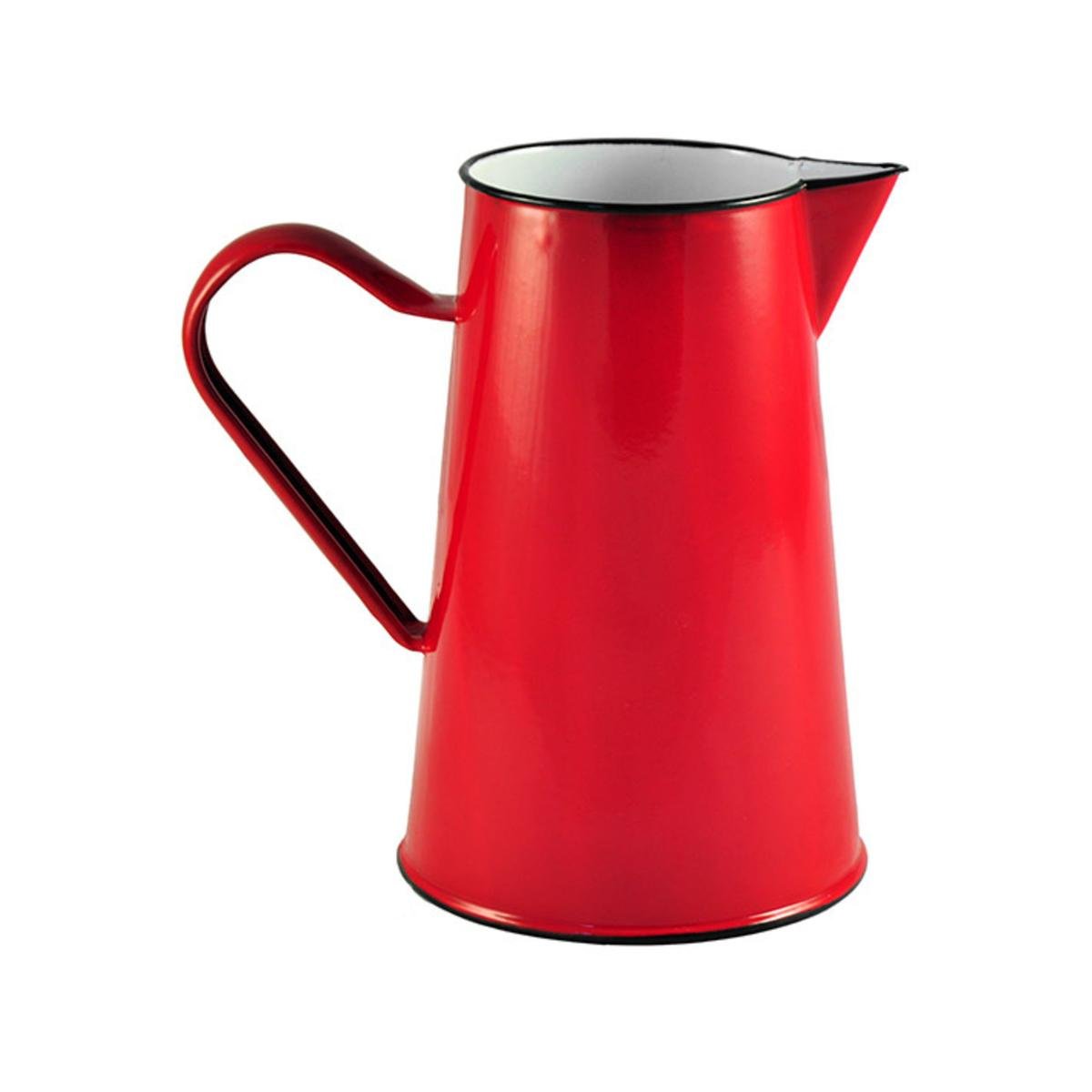 Urban Style Enamelware 2L Pitcher w/ Black Rim - Red - Bunnings Australia