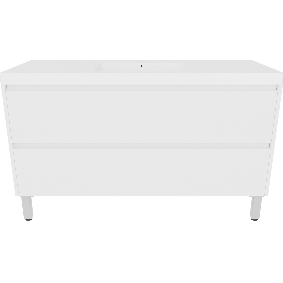 Forme Razor 1200mm Freestanding Vanity With Polymarble Top - White ...