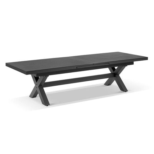 Austin Outdoor 3m - 3.8m Extension Aluminium Dining Table Charcoal ...