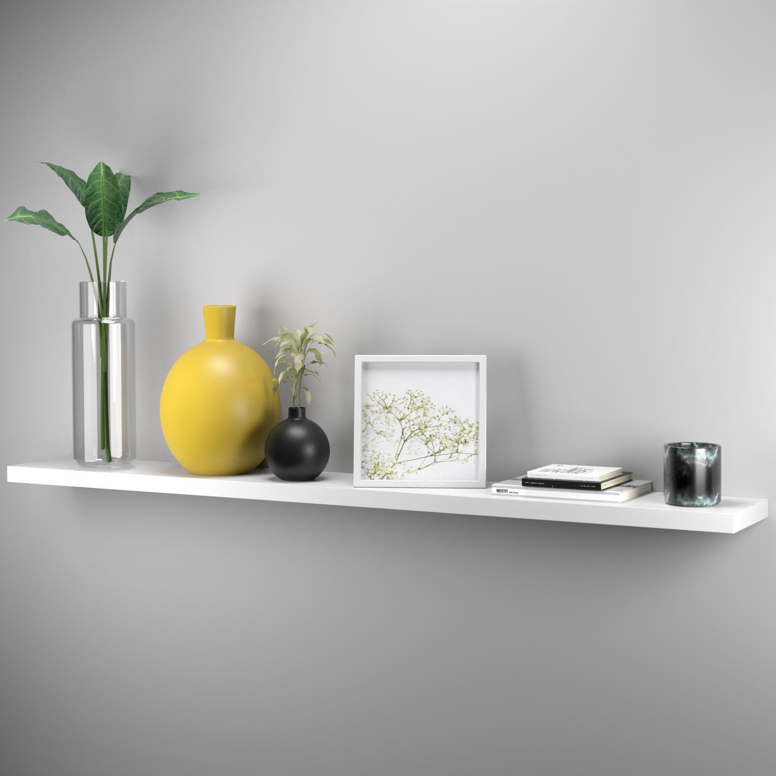Flexi Storage Decorative Shelving 1800 x 38 x 240mm Matte White Floating Shelf Bunnings Australia