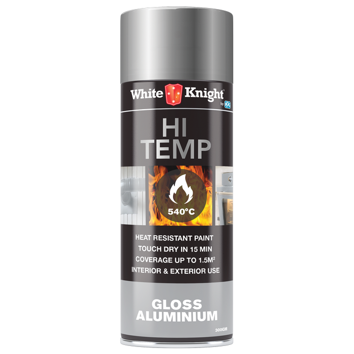 White Knight 300g Aluminium Gloss Hi Temp Spray Paint - Bunnings Australia