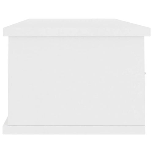 vidaXL Wall-mounted Drawer Shelf White Engineered Wood Floating Wall ...
