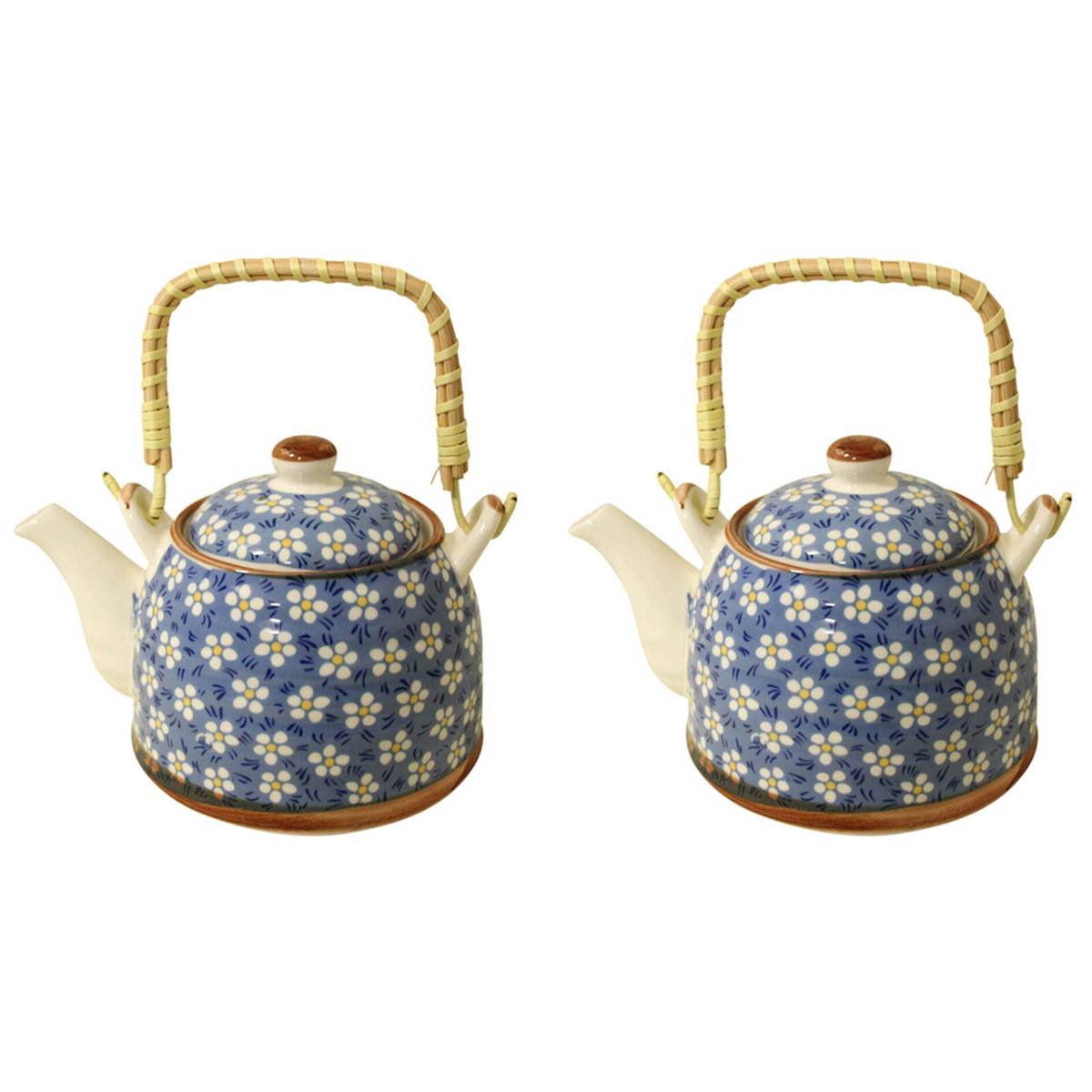 2PK LVD Daisy Ceramic 16cm Teapot Small Decorative Brewing Tea Pot ...