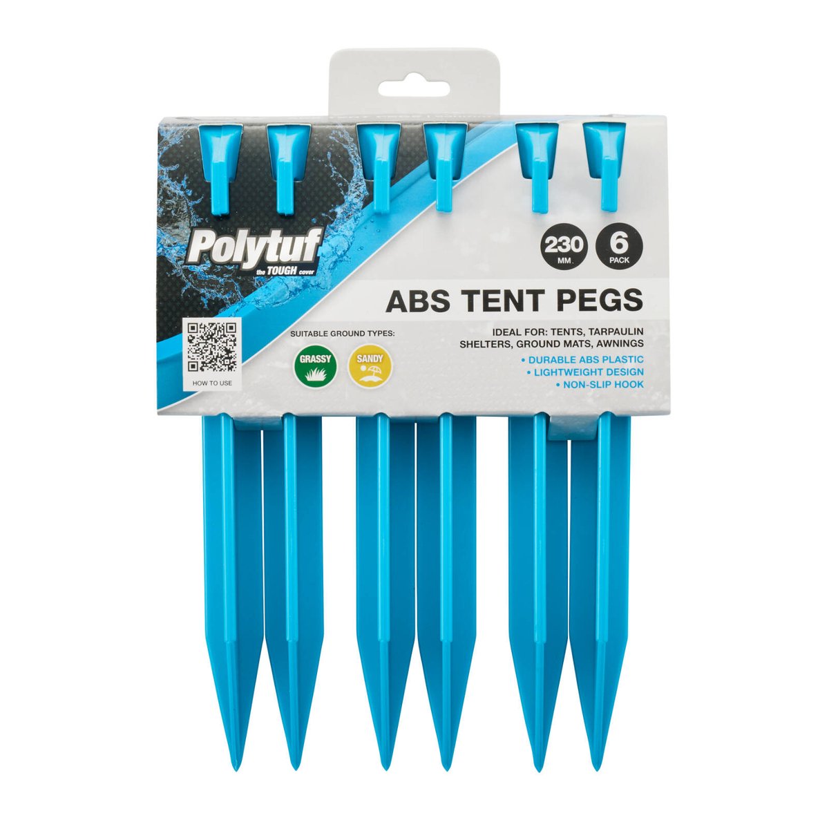 Polytuf 230mm ABS Tent Peg - 6 Pack - Bunnings New Zealand