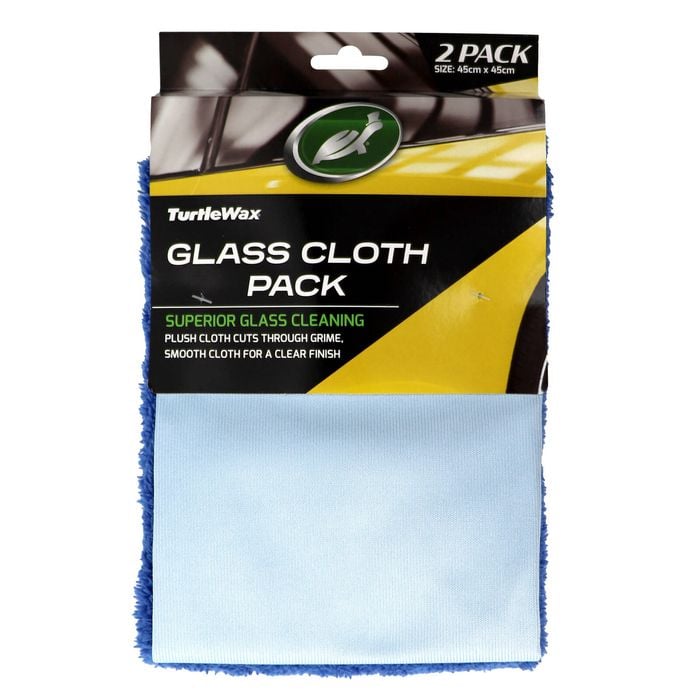 TURTLE WAX 45 x 45cm Glass Cloth - 2 Pack - Bunnings Australia