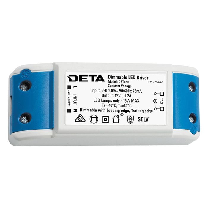 Deta 12V 15W Dimmable Electronic Transformer - For LED Globes ...
