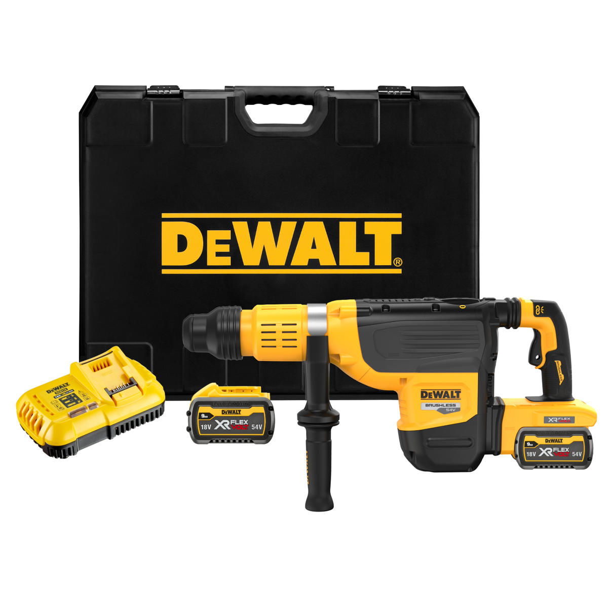 DeWALT 54V 9.0Ah FlexVolt XR Li-ion Cordless 52mm SDS-Max Rotary Hammer ...
