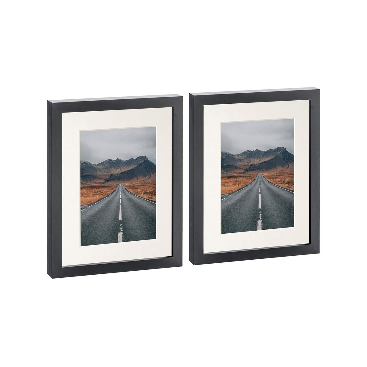 Nicola Spring Photo Frames with 5" x 7" Mount - 8" x 10" - Black - Pack ...